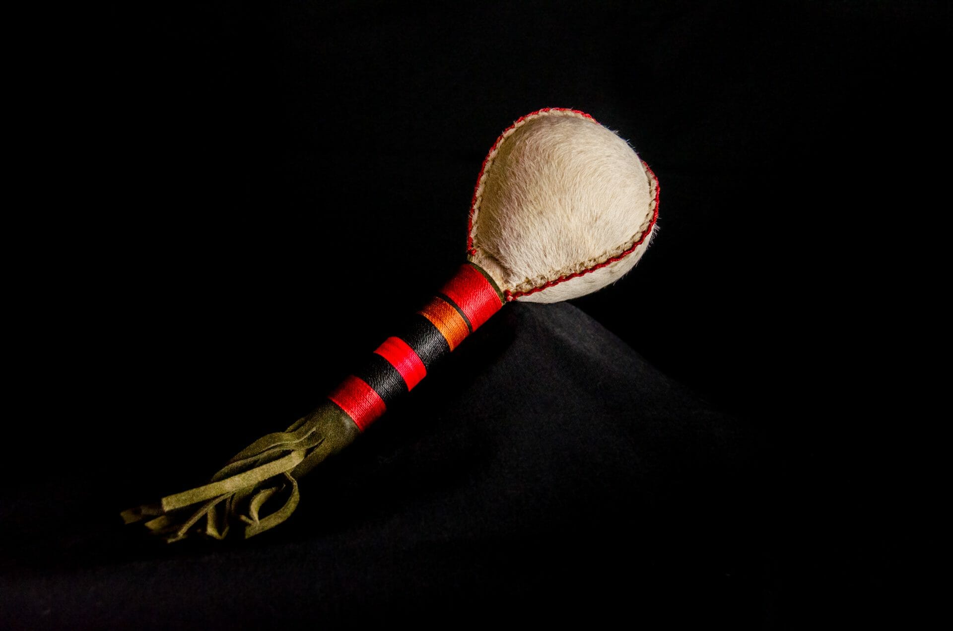 Maraca de cuero de 3 partes - Lujo Chamánico